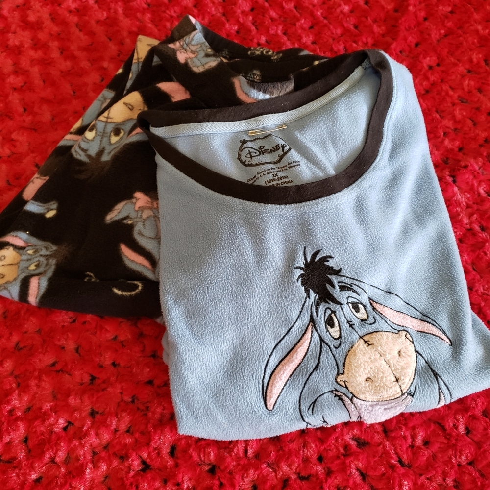 Disney Eeyore Women's 2 Piece Pajamas Size 2x Blue An… - Gem